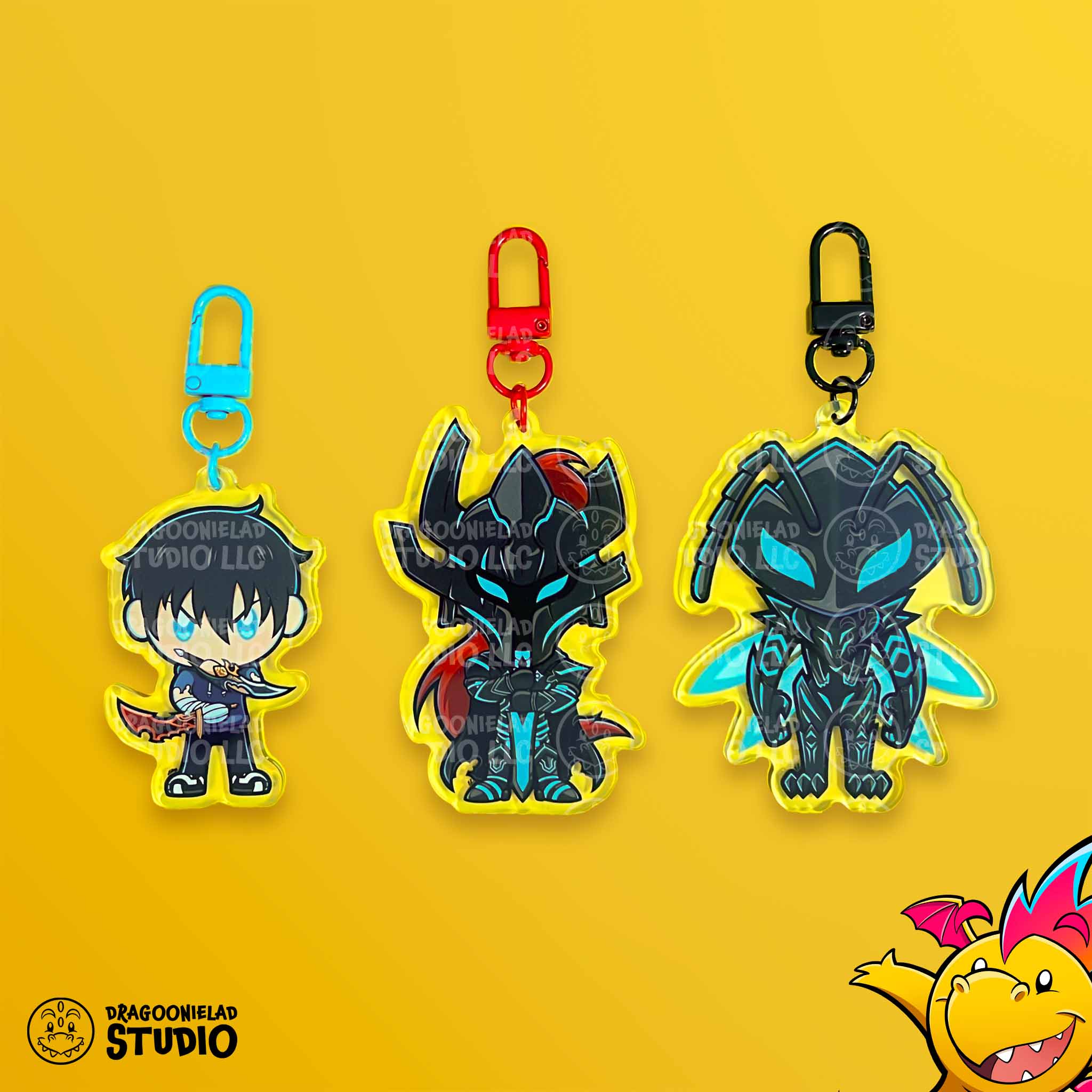 Shadow Monarch & His Legions - Chibi Solo Leveling Keychains/Charms ...